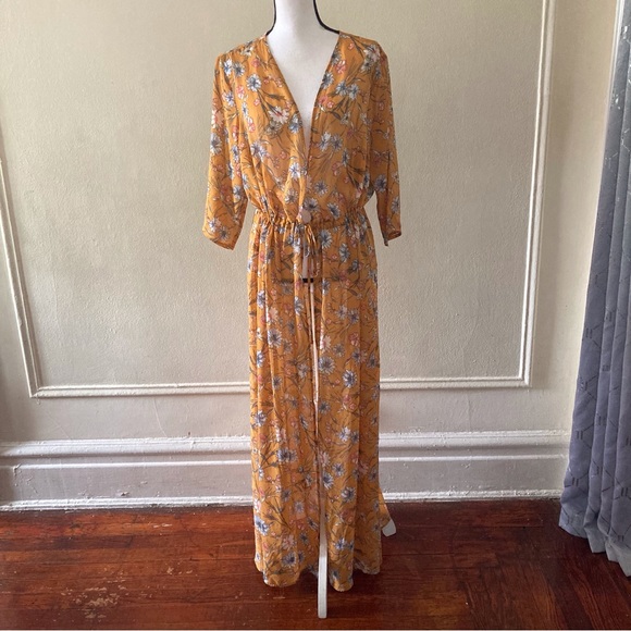 love, Fire | Swim | Love Fire Floral Printed Maxi Duster Cover Up ...